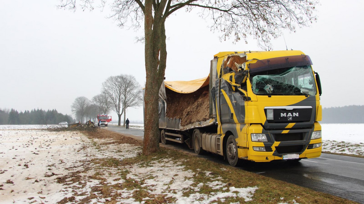 LKW prallt gegen Baum - Fahrer leicht verletzt | regionalHeute.de