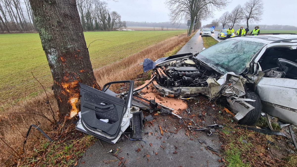 Frontal gegen Baum: Fahrer stirbt noch an der Unfallstelle | regionalHeute.de