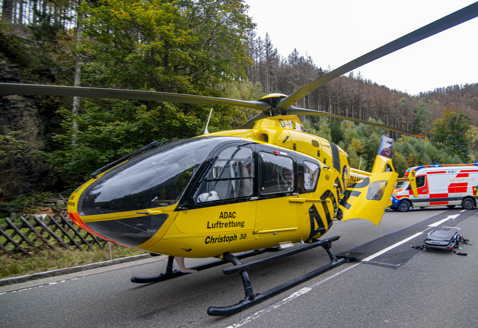 Schwerer Unfall im Harz - Rettungshubschrauber im Einsatz | regionalHeute.de