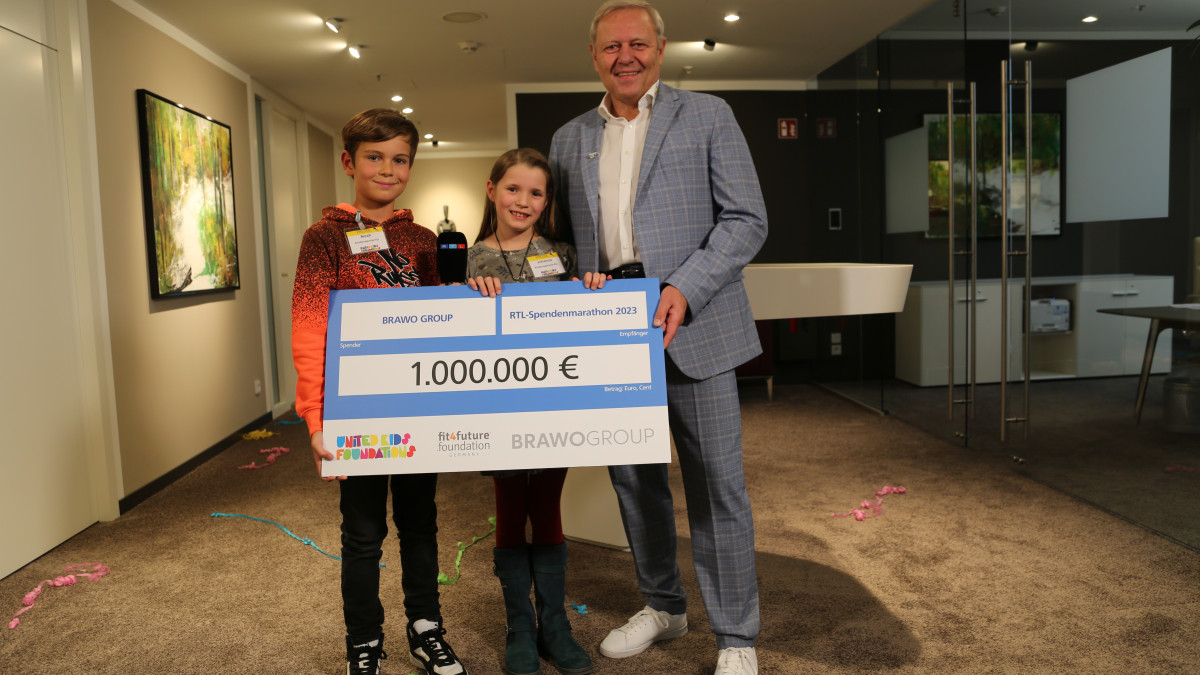 BRAWO GROUP übergibt 1-Million-Euro beim RTL-Spendenmarath ...