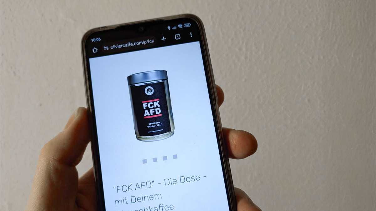 Rösterei aus Wolfsburg verkauft "FCK AFD"-Kaffeedose | regionalHeute.de